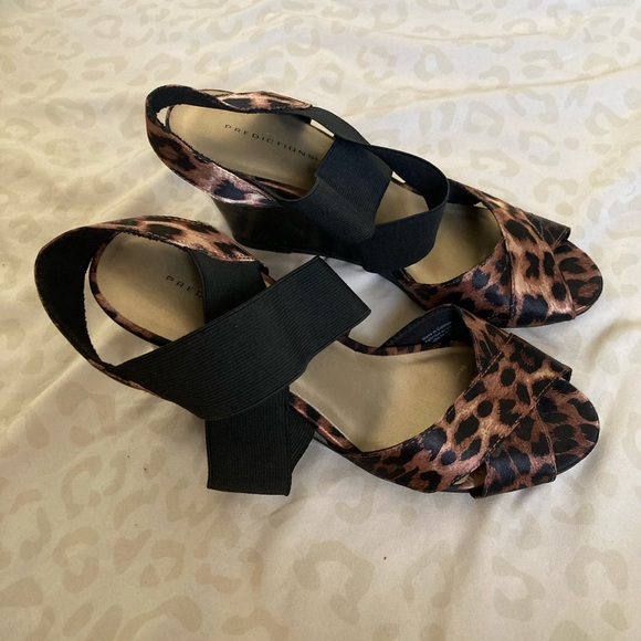 Predictions | Shoes | Classy Leopard Print Wedge Sandals | Poshmark